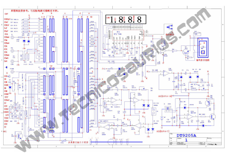 Sky DT9205A Voltimetro Digital Diagrama | PDF