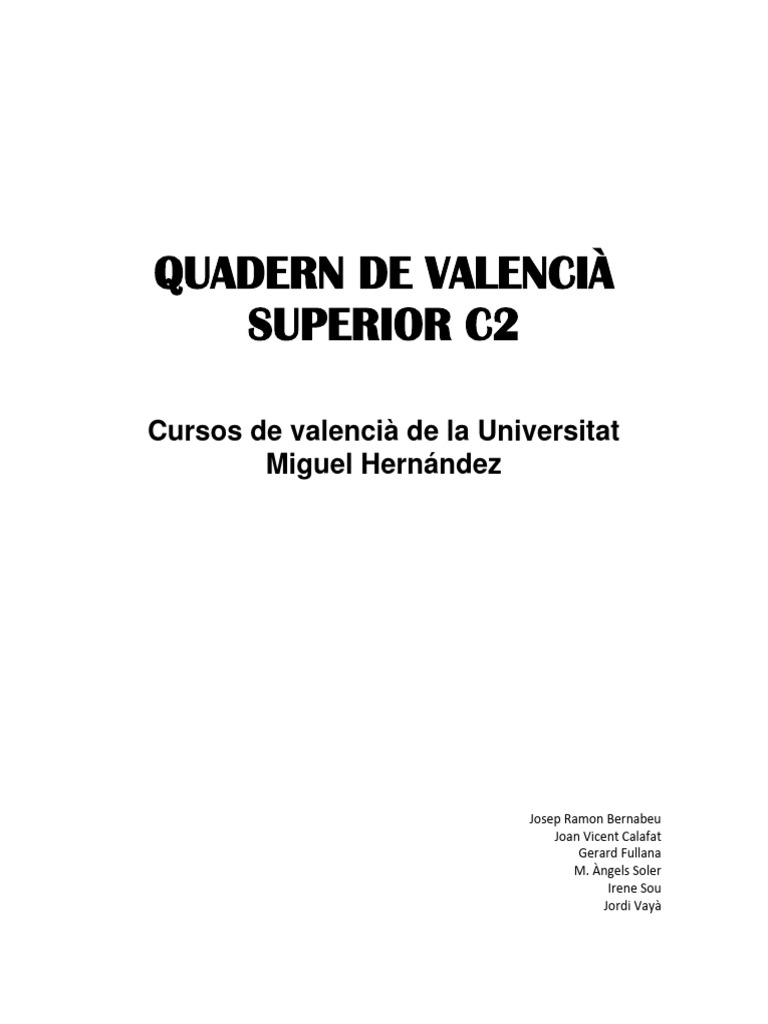 Llibre C2 VALENCIÀ | PDF