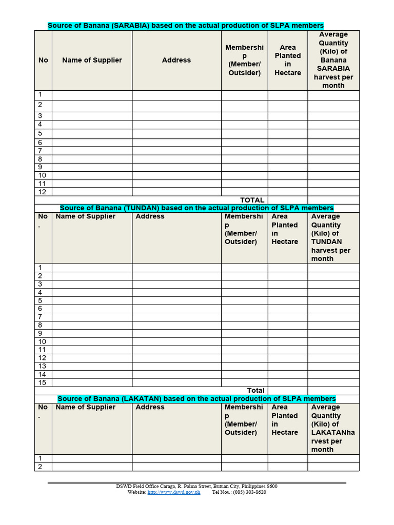 Farmers List and Volume - Banana Coconut | PDF | Banana | Economies