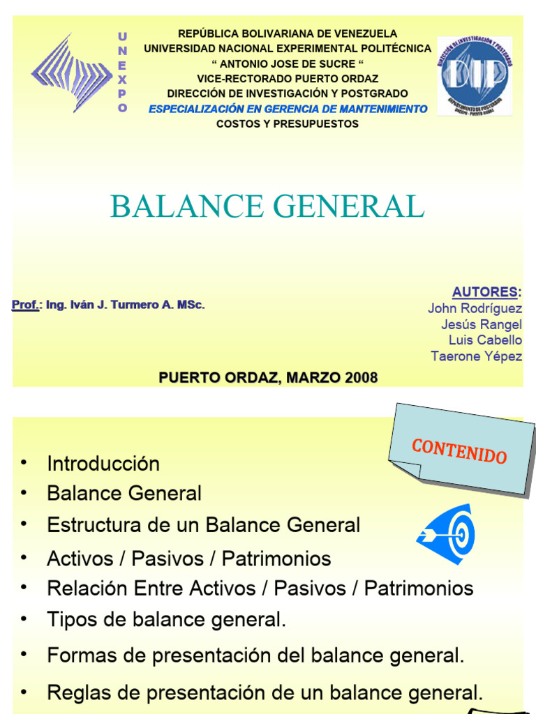 266676219 Balance General | Descargar gratis PDF | Hoja de balance | Contabilidad