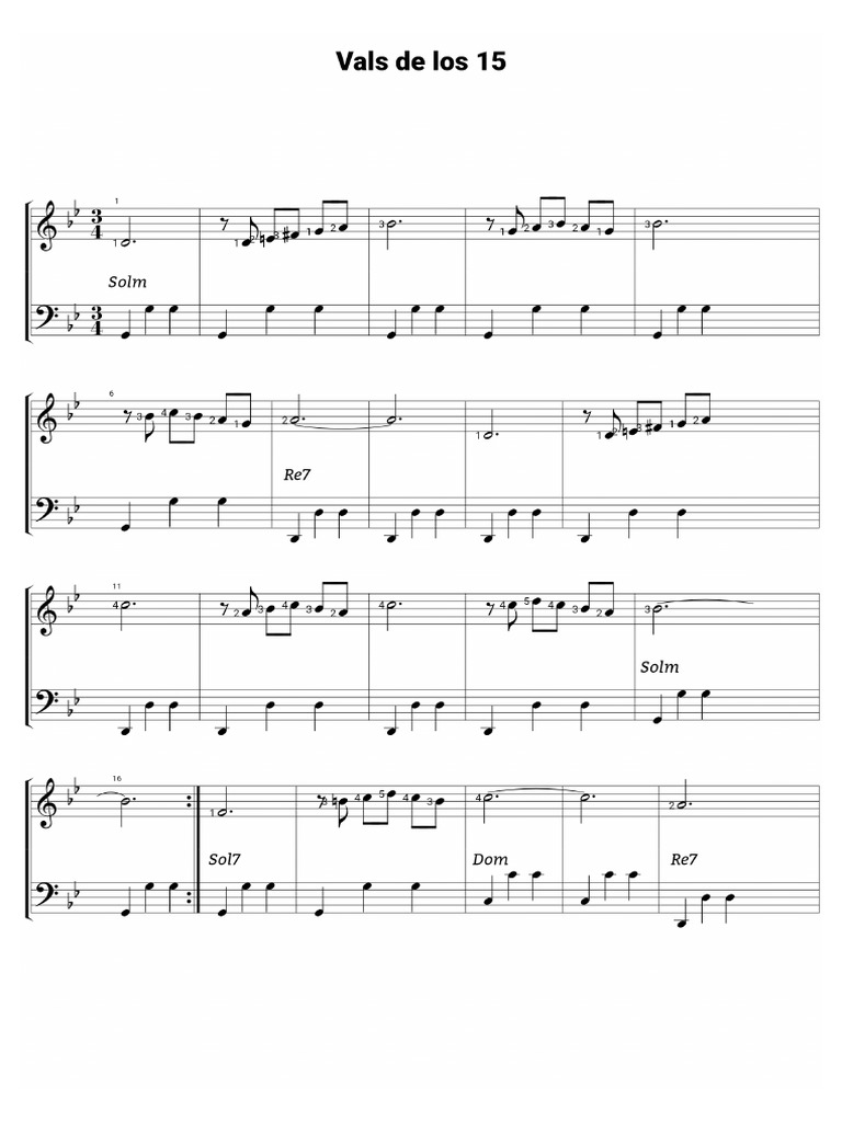 Vals de los 15 (acordeón) | PDF