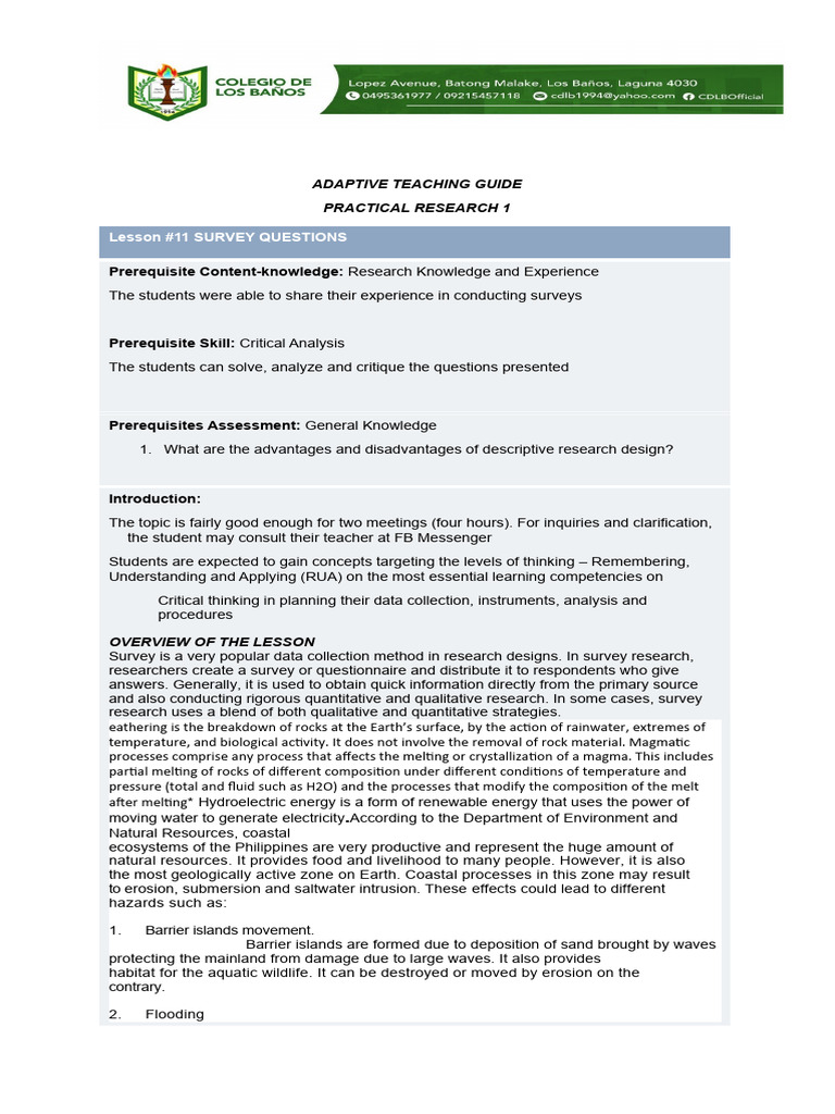 ATG Practical Research 1 Week 12 | PDF | Groundwater | Water