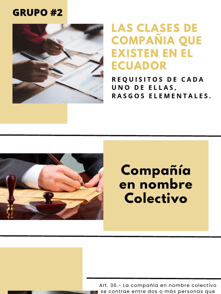 Las Clases de Compañía Que Existen en El Ecuador - Compressed | PDF ...