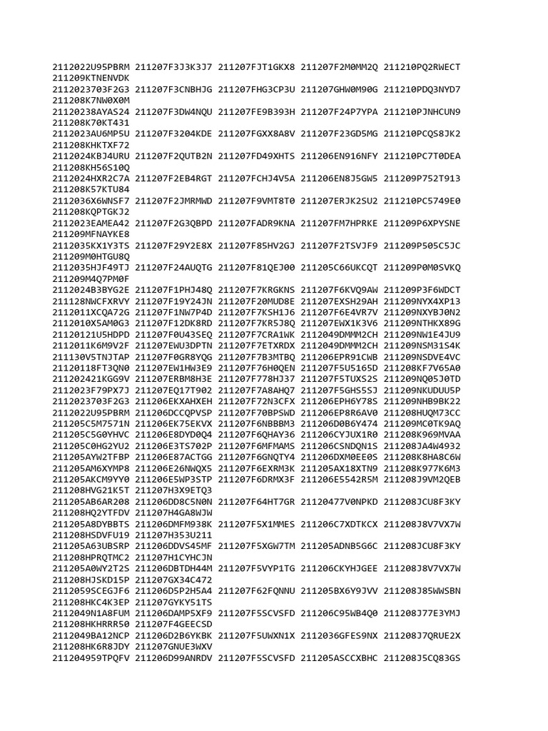 Unique Identifier Codes List | PDF | Finance & Money Management | Computers