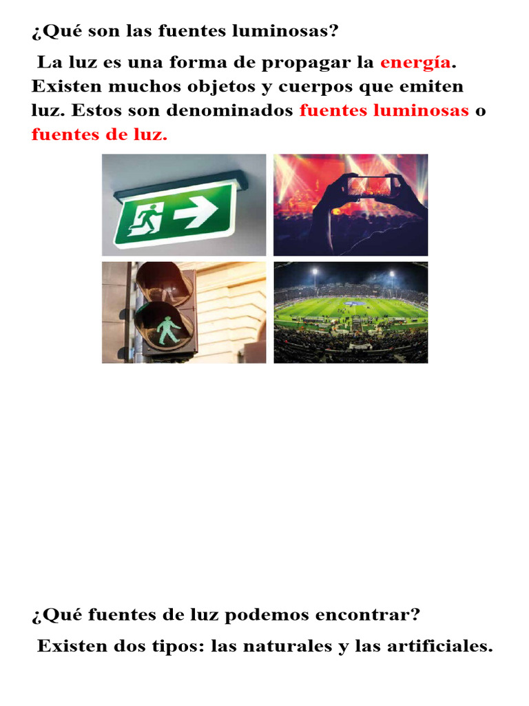 Qué Son Las Fuentes Luminosas | PDF | Ciencias sociales