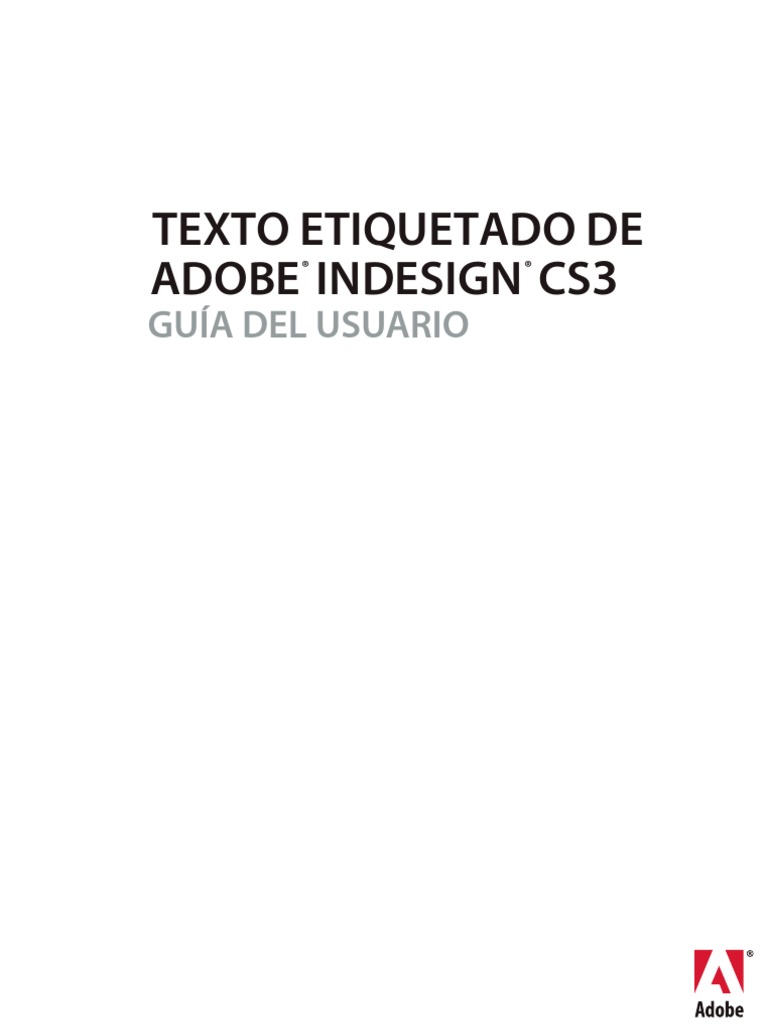 Manual Adobe InDesign CS3 Texto Etiquetado | PDF | Adobe Systems | Ascii