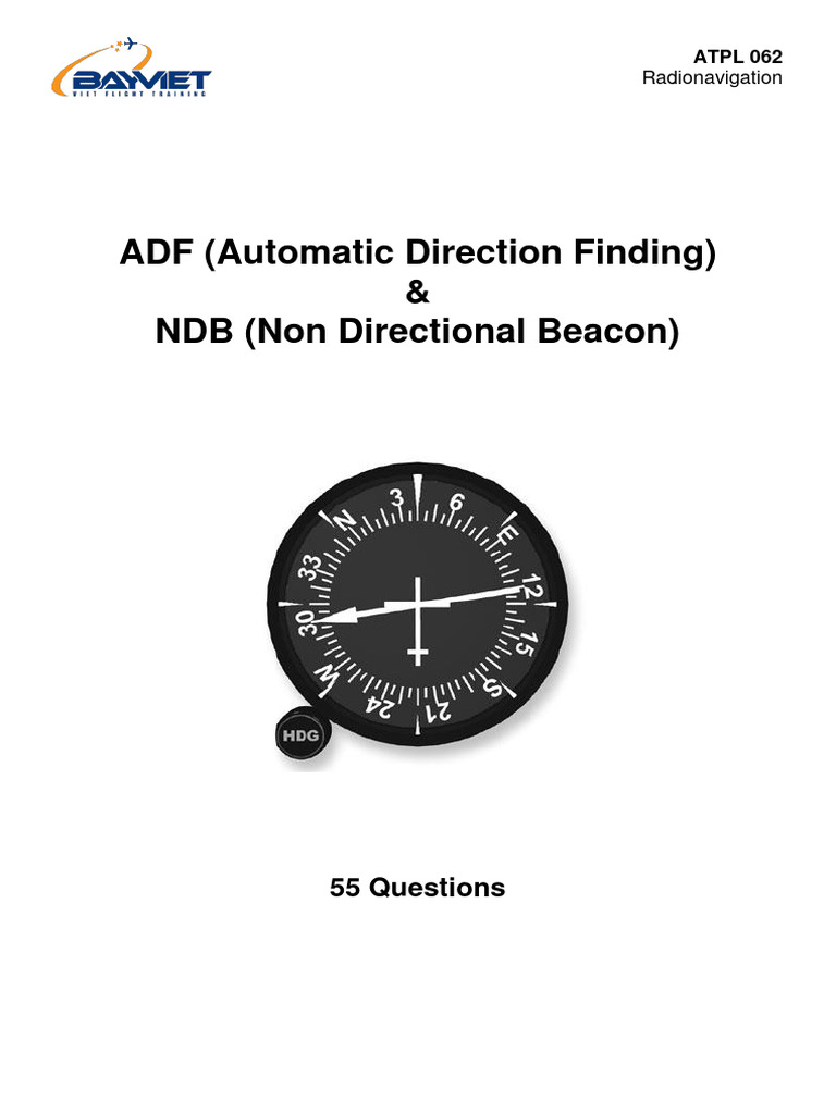 ADF & NDB Radionavigation MCQ Guide | PDF | Radio | Telecommunications