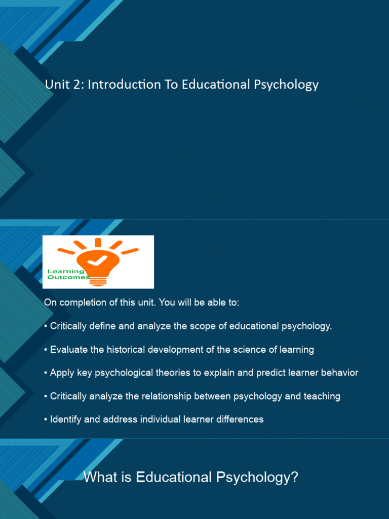 Education Psychology | PDF | Learning | Educational Psychology