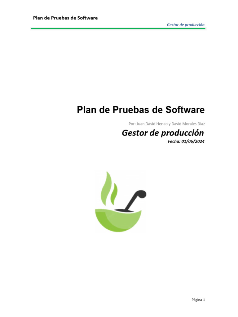 PMOInformatica Plantilla de Plan de Pruebas de Software | PDF | Software | Script Java