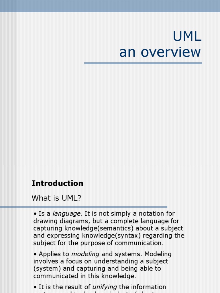 UML Overview | PDF | Unified Modeling Language | Systems Science