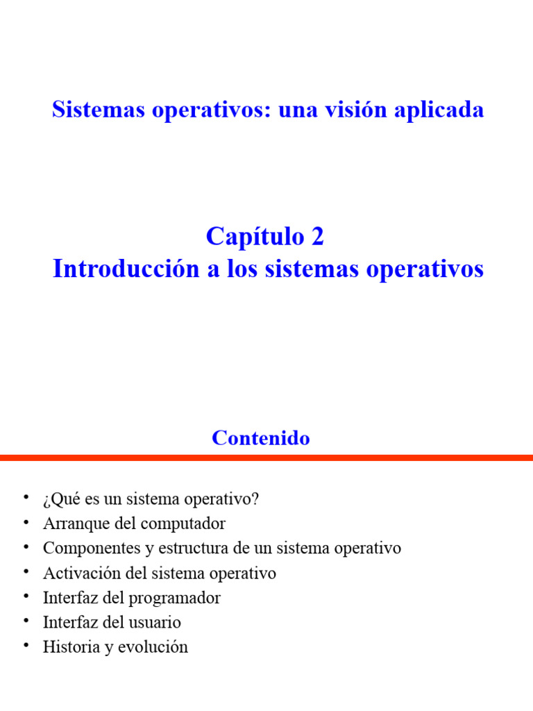 Capitulo 2_Introduccion a Los Sistemas Operativos | Descargar gratis PDF | Sistema operativo ...