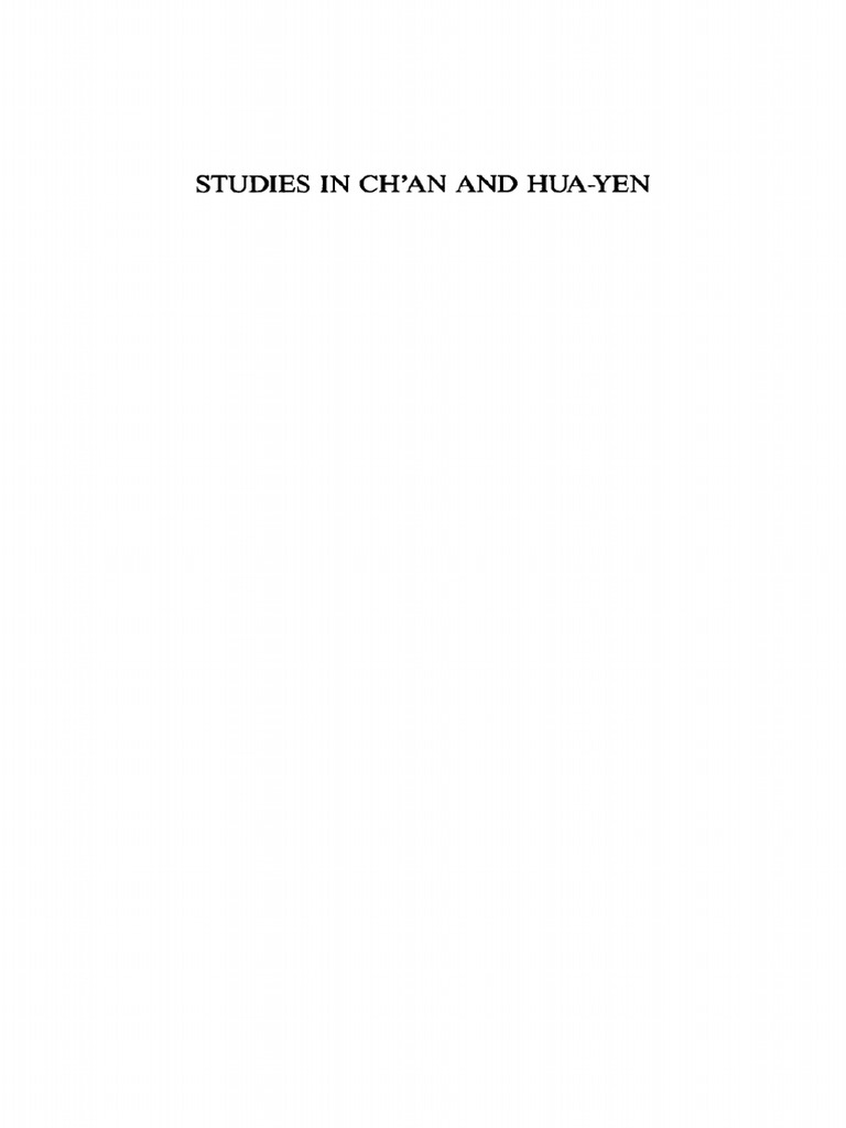 Gimello, Robert, Peter Gregory Eds 2021 Studies in Ch'an and Hua-Yen ...