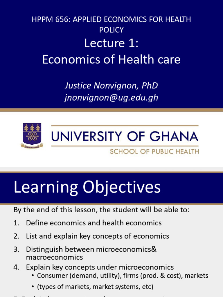 Health Economics Basics Explained | PDF | Elasticity (Economics ...