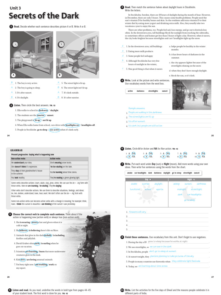 Owi l01 U03 Ak Workbook | PDF | Sunset