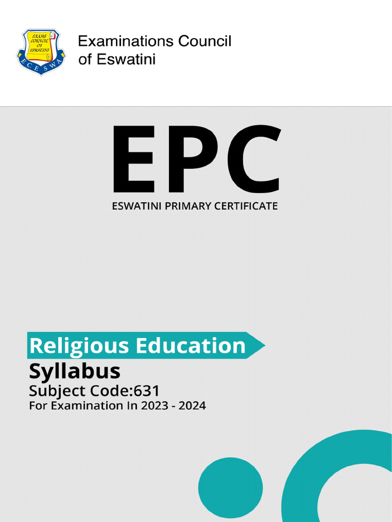 Eswatini Religious Education Syllabus 2024 | PDF | Educational ...