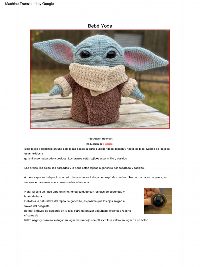 Baby Yoda (1) | PDF | Tejer | Textiles