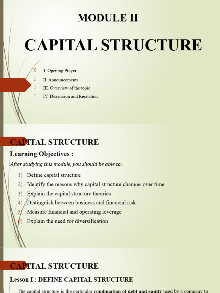 Chapter 2 - Capital Structure v2 | PDF | Capital Structure | Cost Of Capital