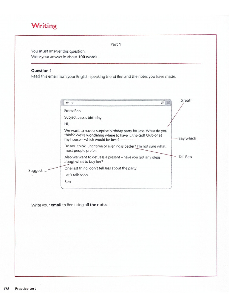Writing Task 2 - Informal Email | PDF