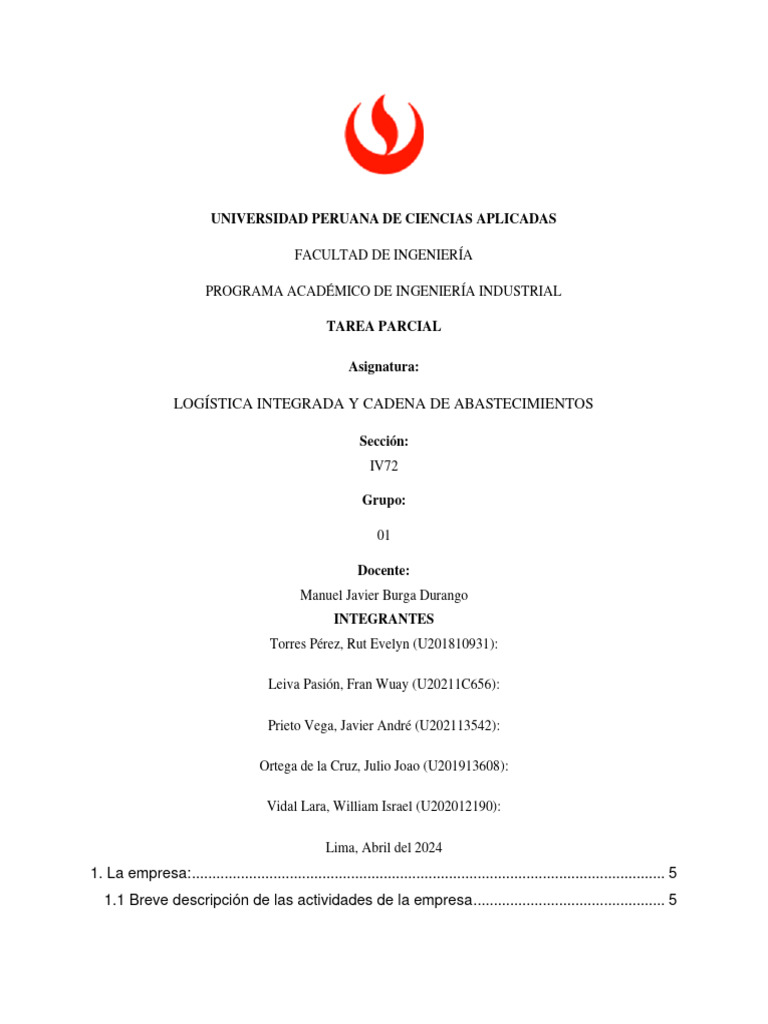 Tp Grupo 1 Logística | Descargar gratis PDF | Logística | Business