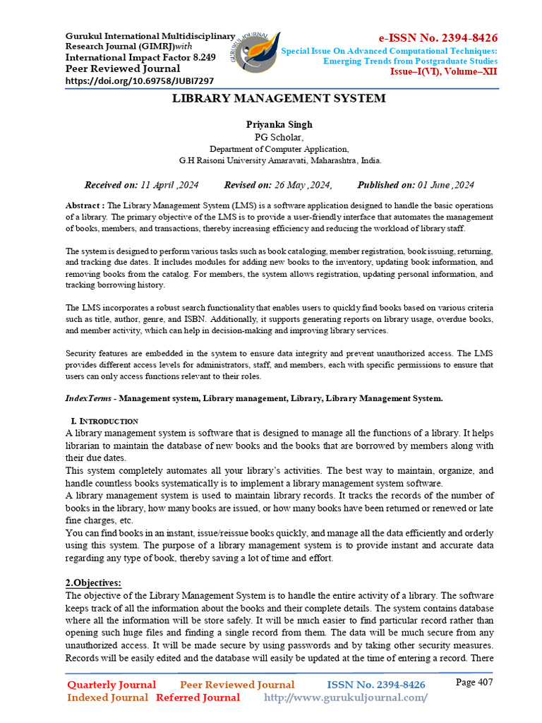 Https Gurukuljournal - Com Wp-Content Uploads 2024 06 Issue-IVI-Volume-XII-052 | PDF | Databases ...