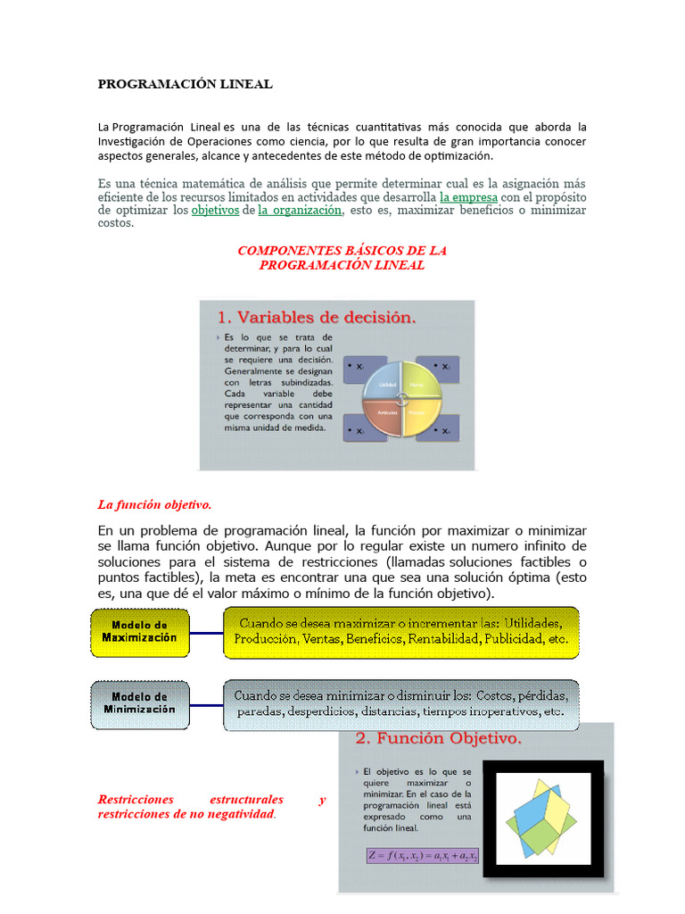 Programación Lineal | PDF | Programación lineal