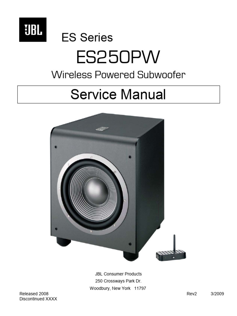 JBL Es-250pw Wireless Powered Subwoofer (Diagramas - Com.br) | PDF | Amplifier | Electrical Circuits