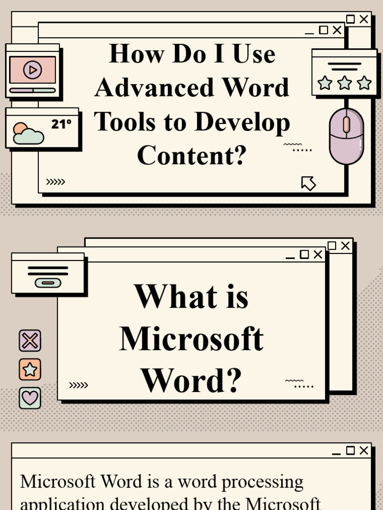 Lesson 2 How Do I Use Advanced Word Tools To Develop Content | PDF ...