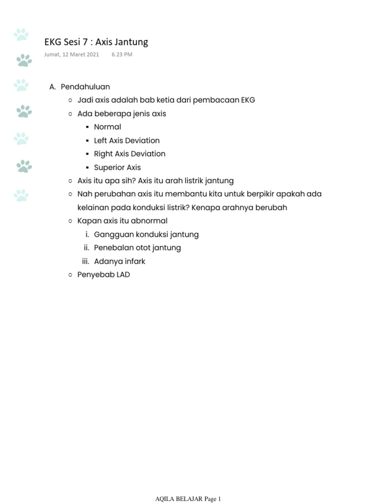 EKG Sesi 7 Axis Jantung | PDF