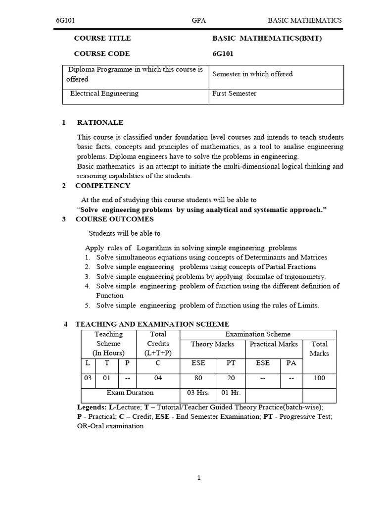 Final Curriculum EE Merged (1) | PDF | Function (Mathematics) | Matrix ...