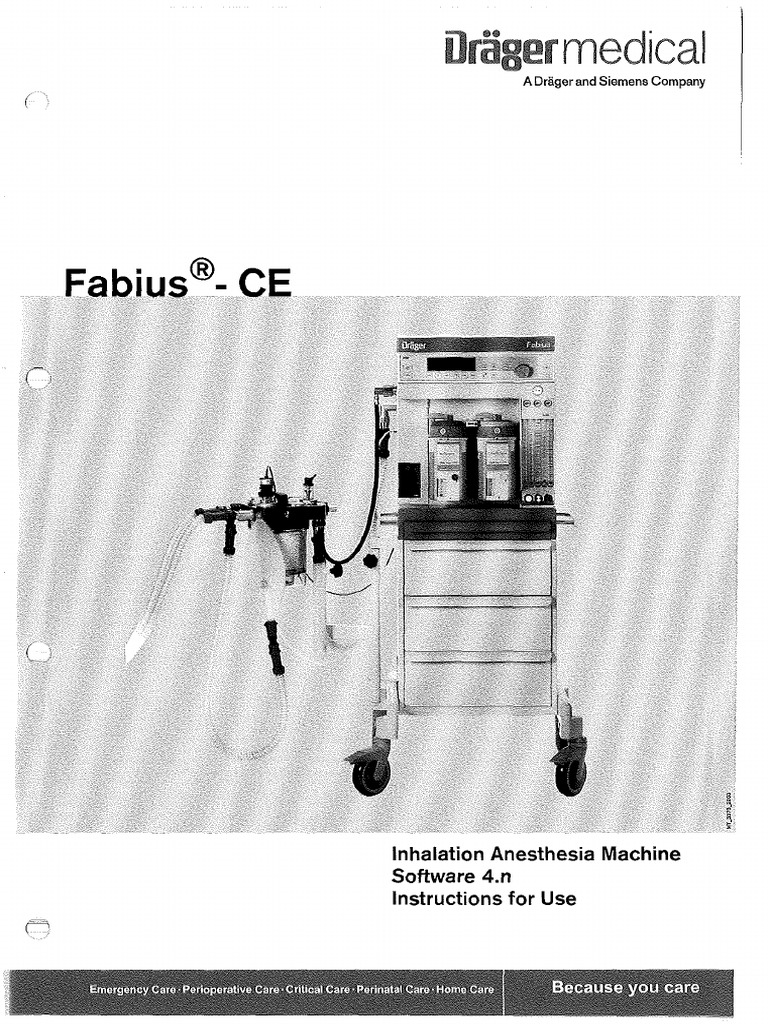 Fabius CE Manual Técnico | PDF | Breathing | Anesthesia