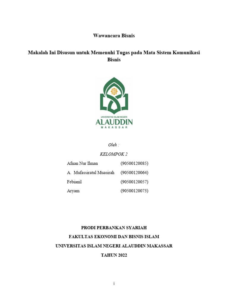 Wawancara Bisnis | PDF | Bisnis | Pengembangan Diri