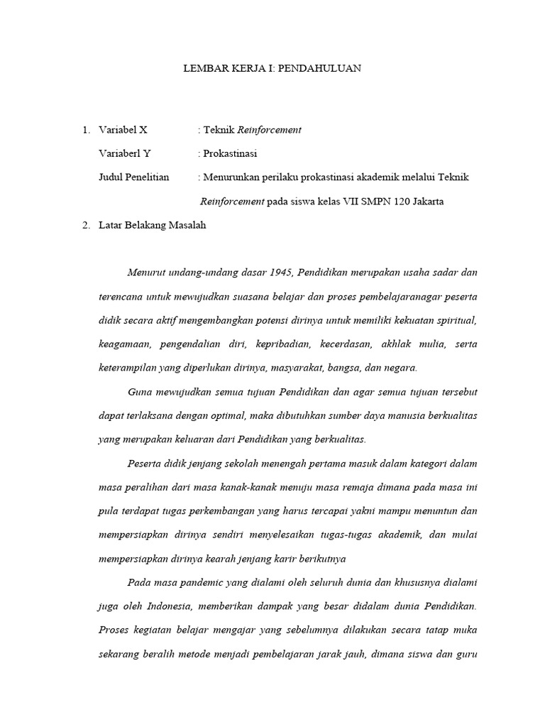 Lembar Kerja PTK BK SMP | PDF | Kesehatan Holistik