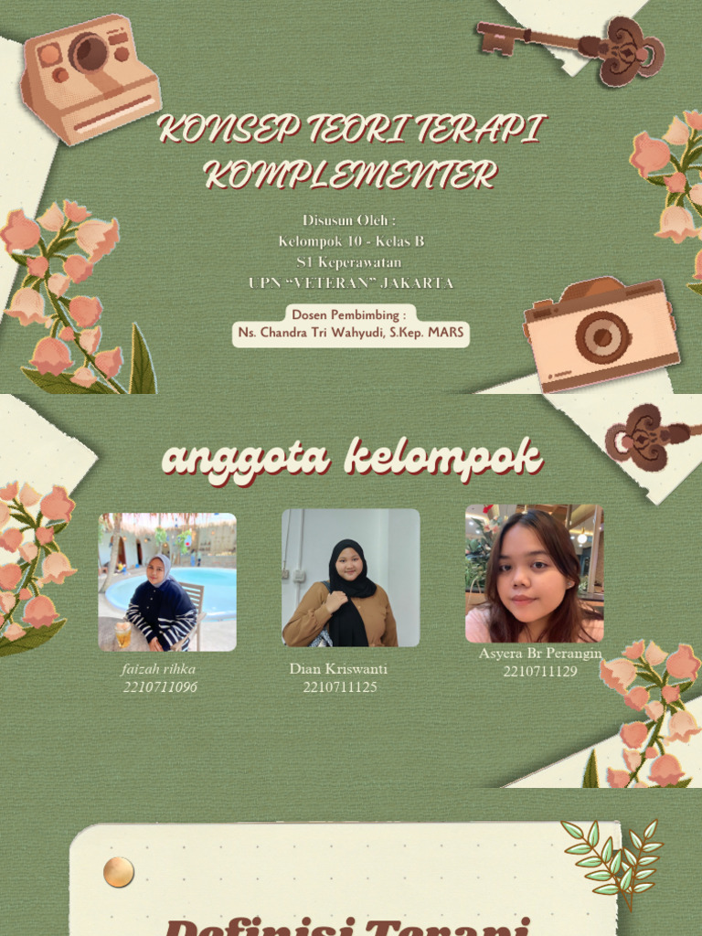 Konsep Teori Terapi Komplementer - Kelas B Kelompok 10 | PDF