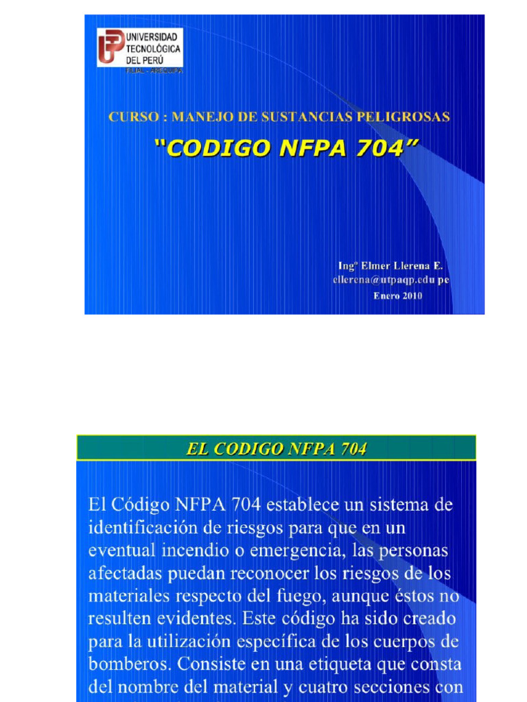 Sistema Nfpa 704 | PDF