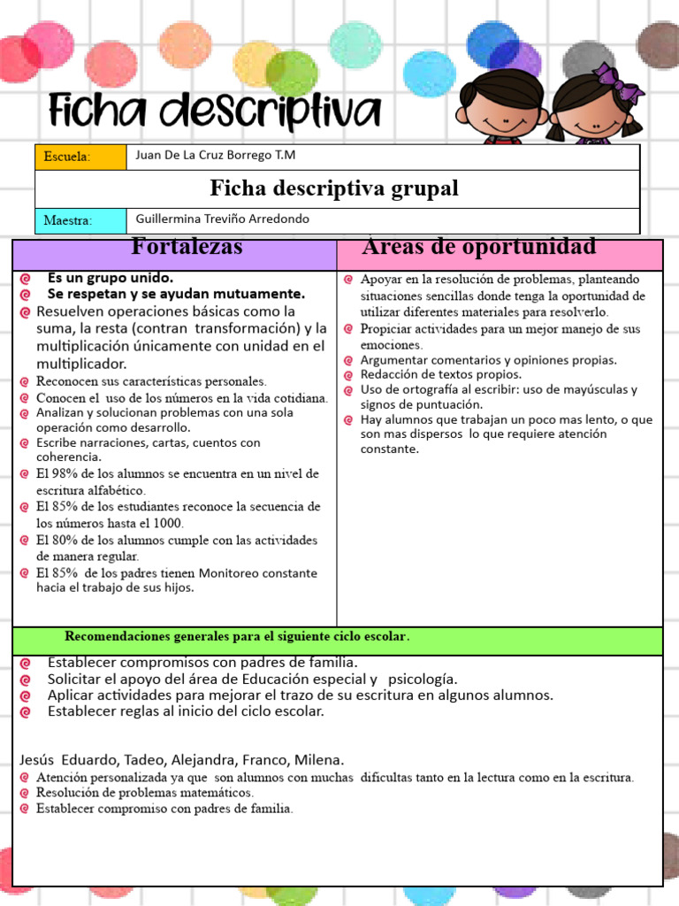 fichas descriptivas 2a | Descargar gratis PDF | Comunicación