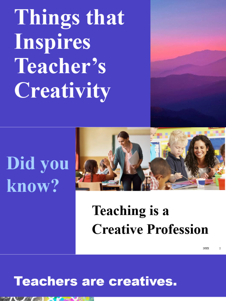 Things That Inspires Teacher's Creativity | PDF | Creativity | Teachers