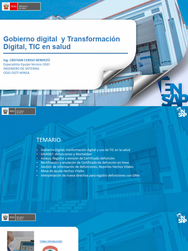 U01 s01 Gob y Tranf Dig y Tic en Salud (Aula Virtual) | PDF | Documento ...