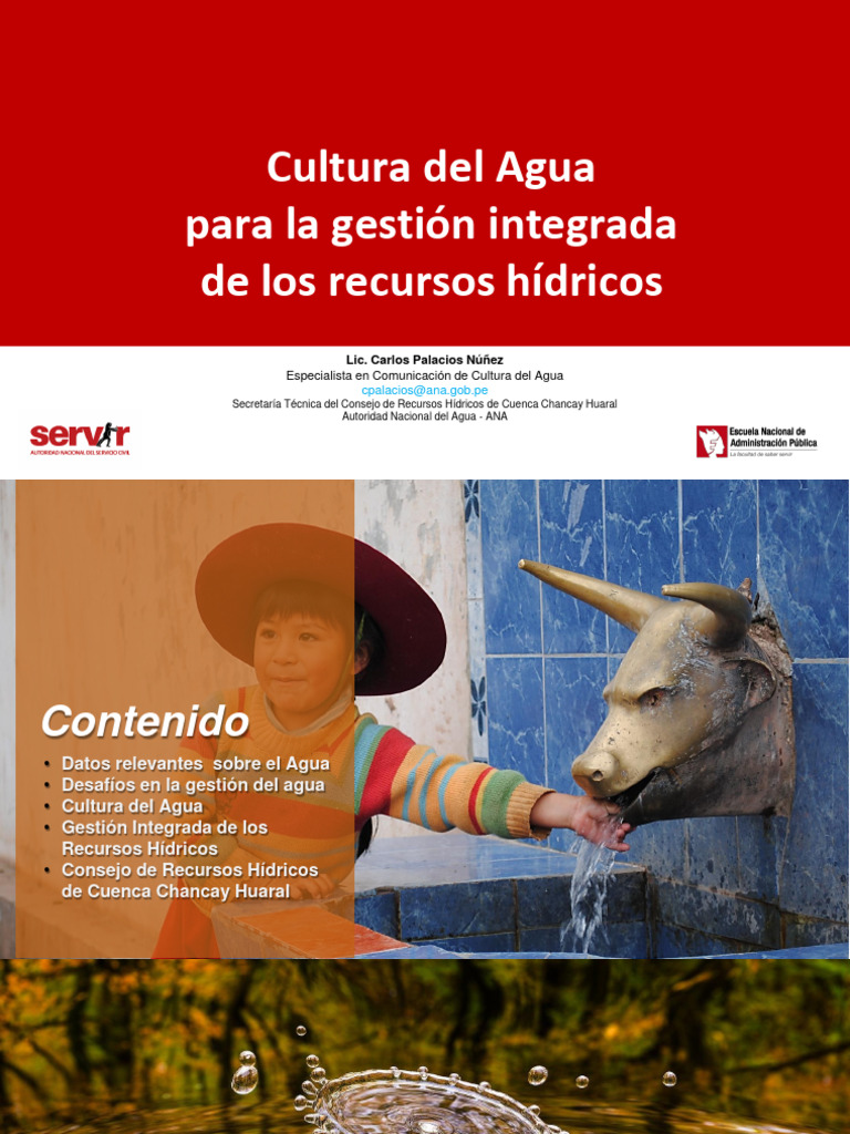 Webinar 1 - Presentación - Cultura Del Agua para La Gestión Integrada | PDF | Agua | Recursos ...