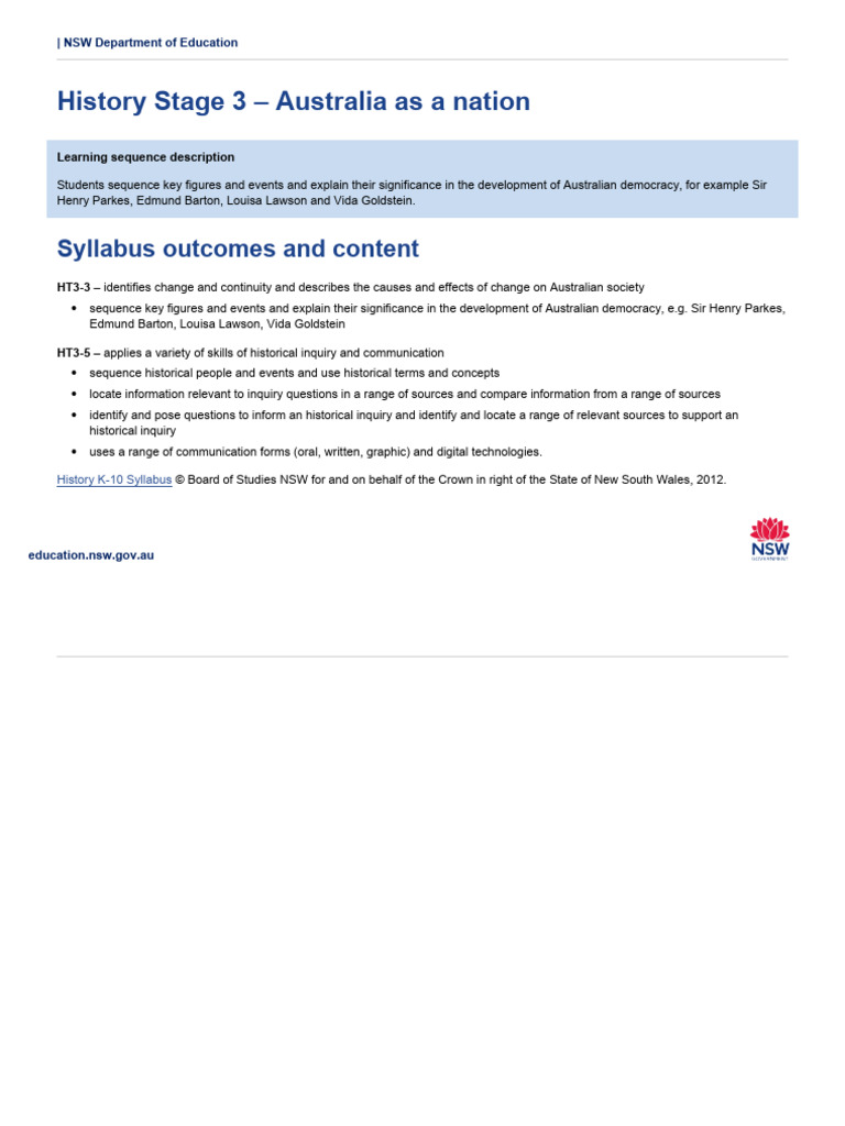 History s3 Australia As A Nation Assessment | PDF | Democracy ...