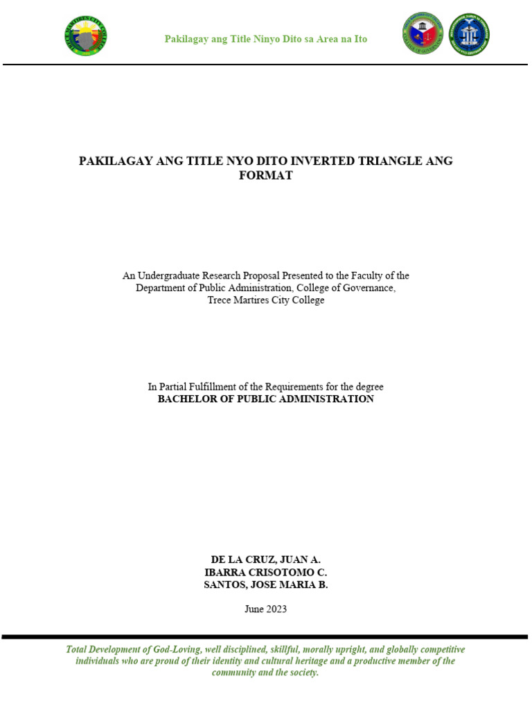 Title Page Format and Approval Sheet | PDF | Qualifications ...