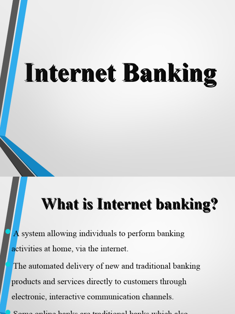 Internet Banking | PDF | Online Banking | Banks & Banking