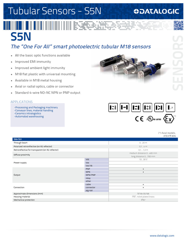 The "One For All" Smart Photoelectric Tubular M18 Sensors: Applications ...