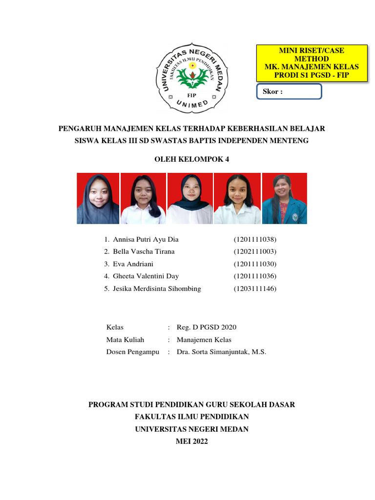 Mini Riset (Case Method) Manajemen Kelas | PDF