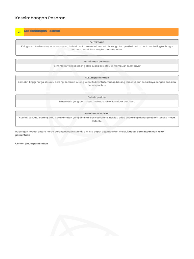 Keseimbangan Pasaran | PDF