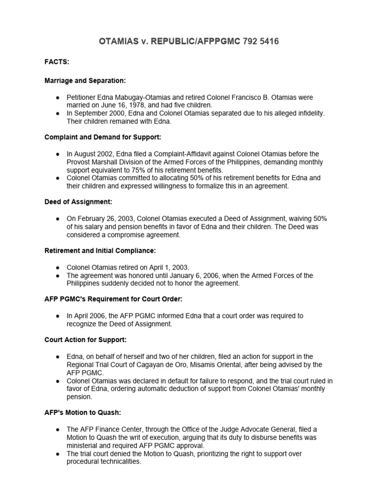 OTAMIAS v. REPUBLIC - AFPPGMC 792 5416 | PDF | Certiorari | Appeal