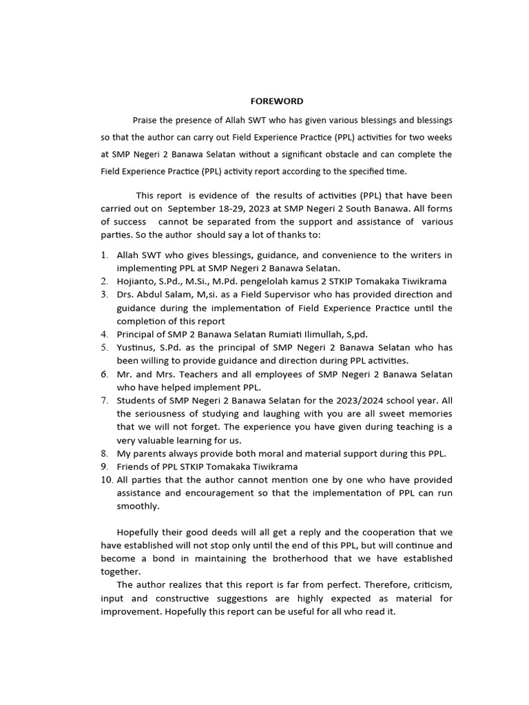 FOREWORD | PDF | Teachers | Lesson Plan