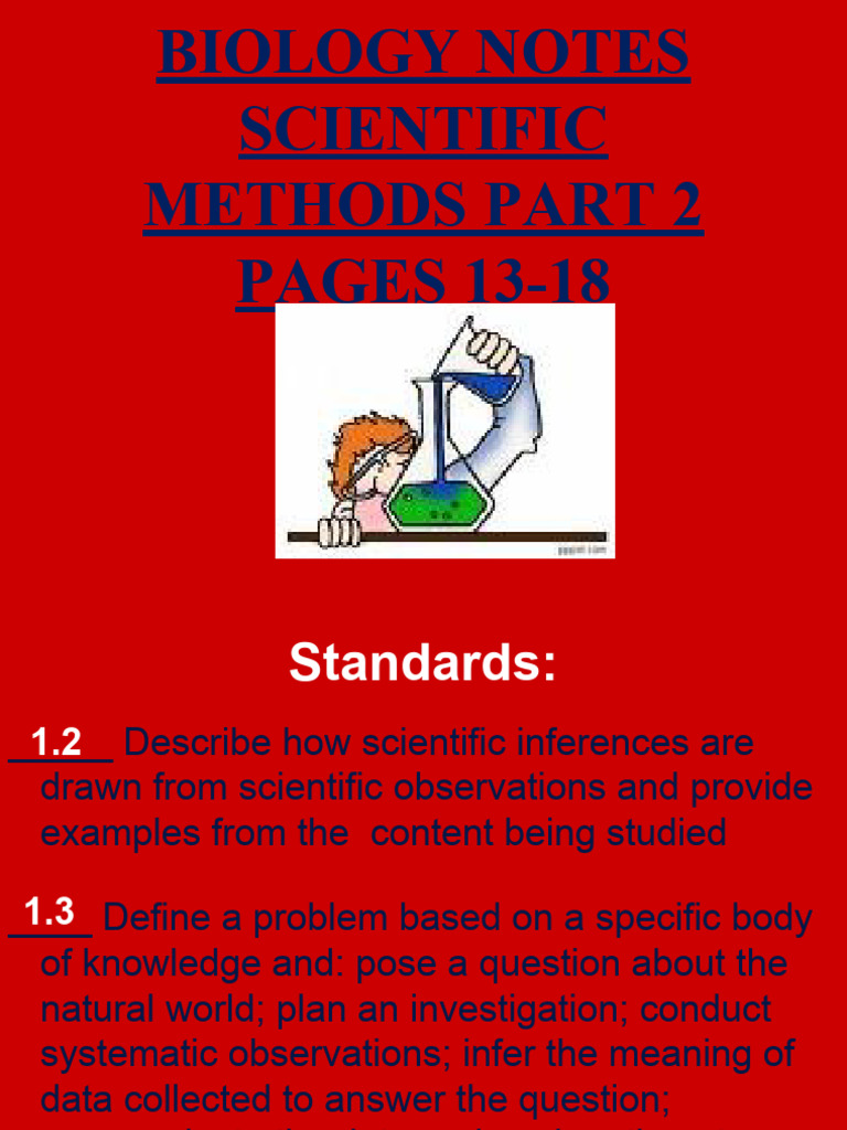 Bionotes Unit 1.2 | PDF | Experiment | Scientific Method