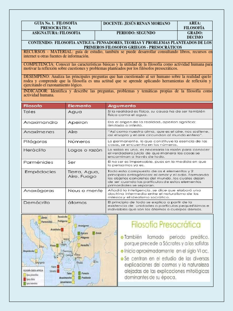 Filosofía Presocrática: Orígenes y Características | PDF | Razón ...