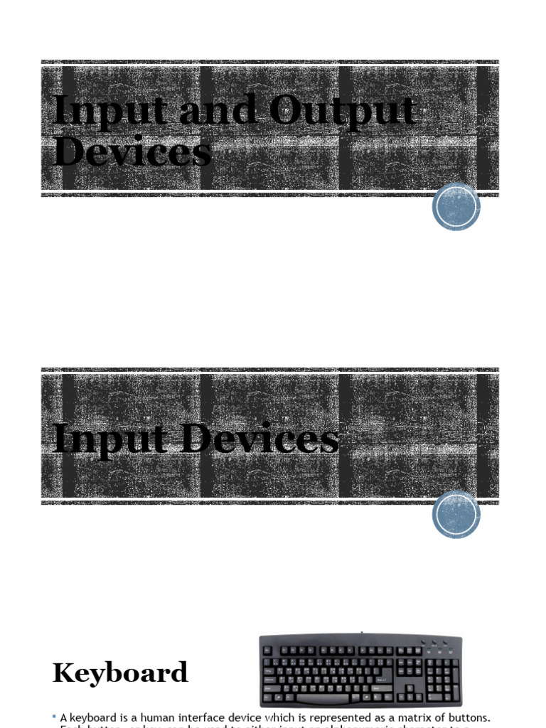 Input and Output Devices | PDF