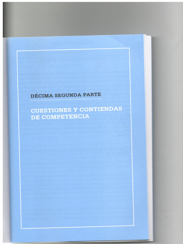 9 Decima Segunda Parte - Cuestiones y Contiendas de Competencia | PDF